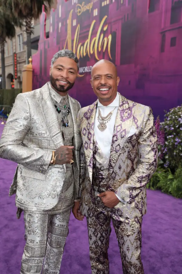 Cast and Crew of Disney's Aladdin Walk Magic Purple Carpet for ...