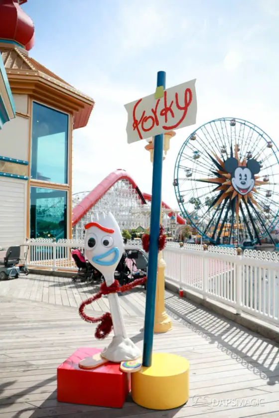 Toy Story 4's Forky Arrives on Pixar Pier at Disney California Adventure