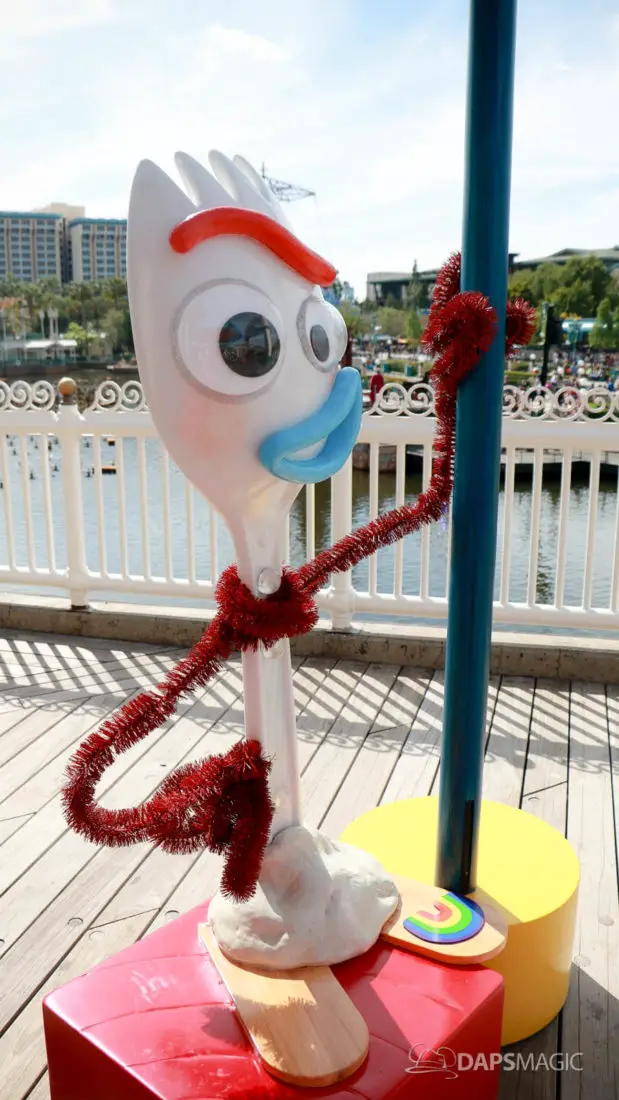 Toy Story 4's Forky Arrives on Pixar Pier at Disney California Adventure