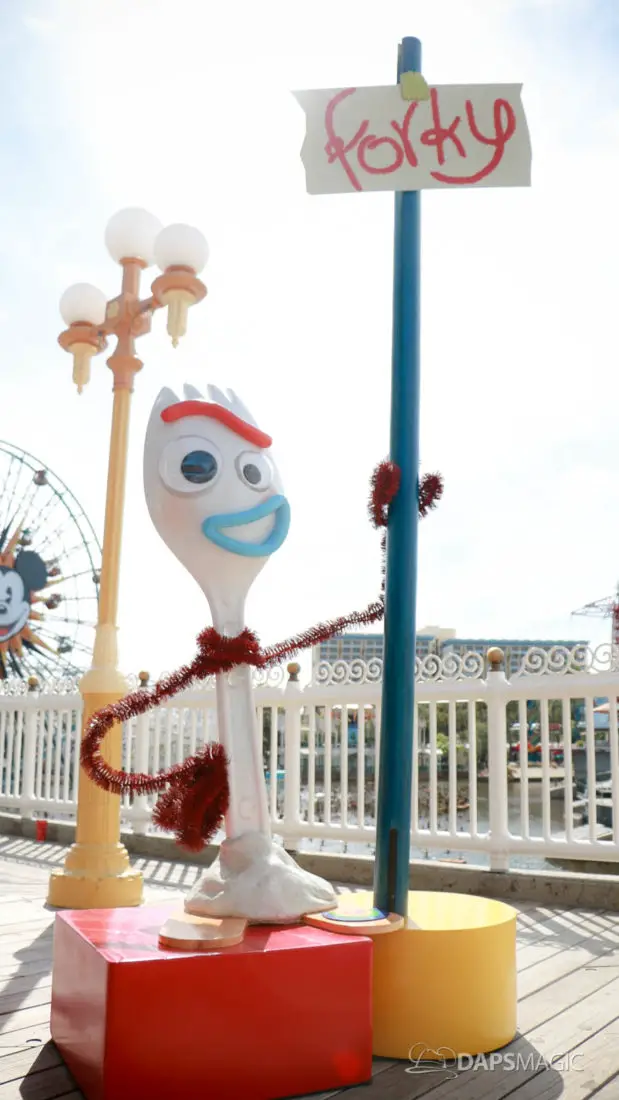 Toy Story 4's Forky Arrives on Pixar Pier at Disney California Adventure