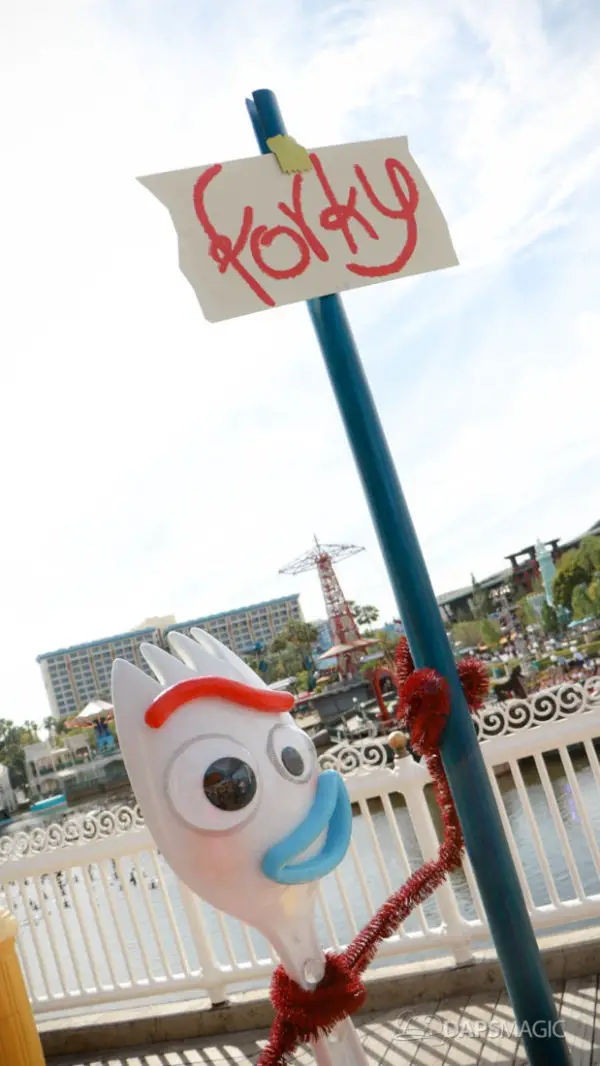 Toy Story 4's Forky Arrives on Pixar Pier at Disney California Adventure