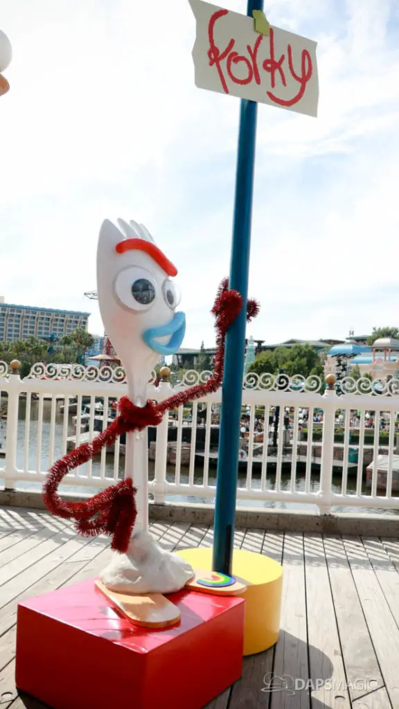 Toy Story 4's Forky Arrives on Pixar Pier at Disney California Adventure