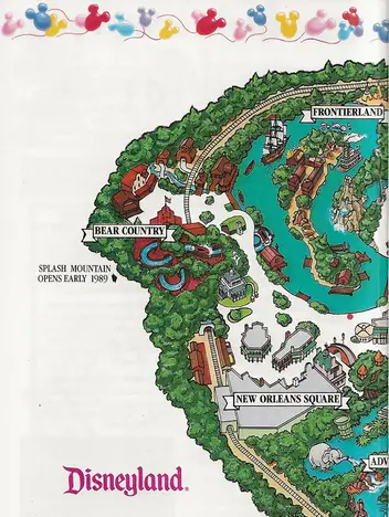 Disneyland Splash Mountain Map