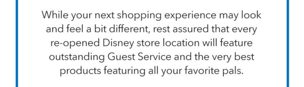 Disney store Outlines Reopening Plans