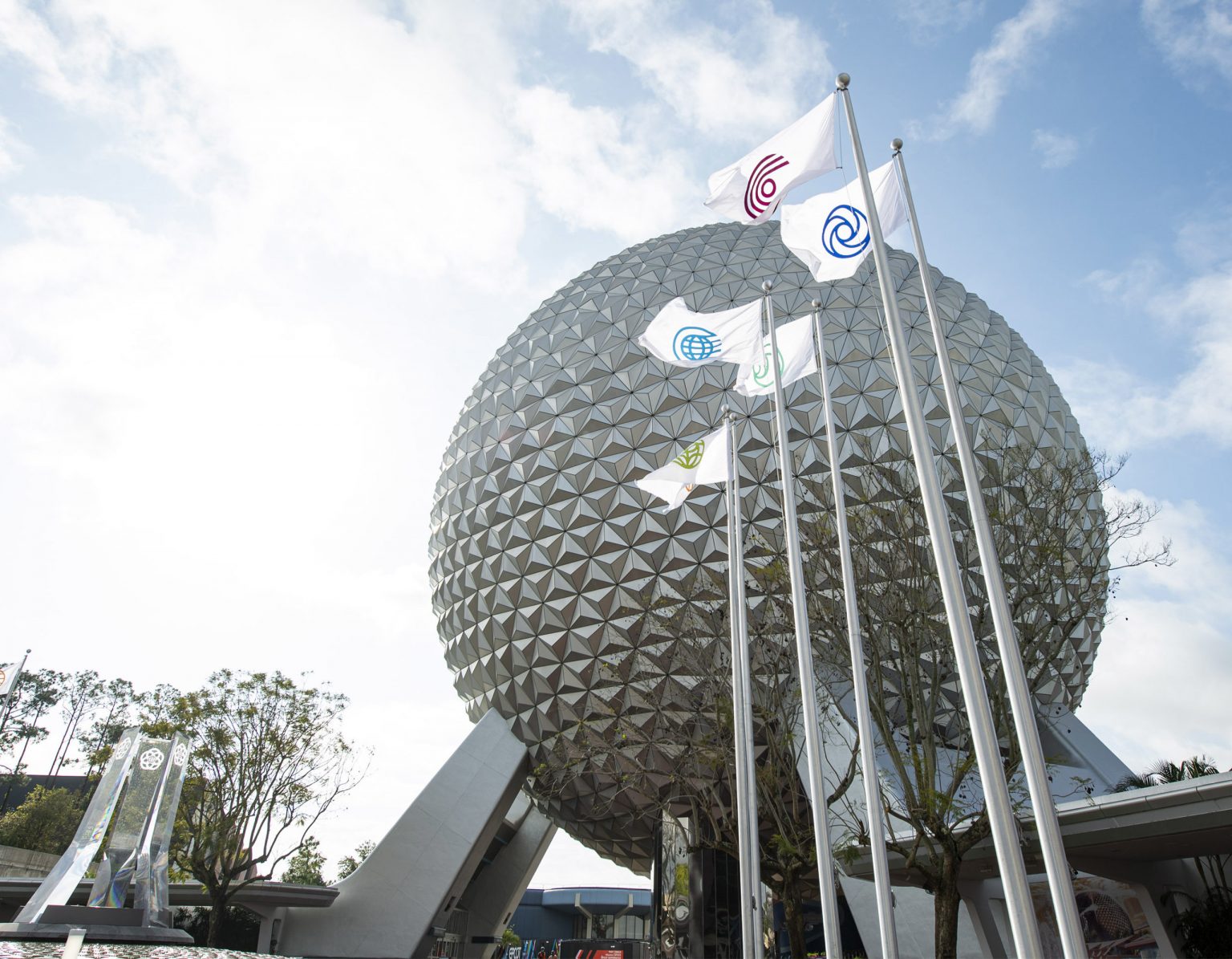 EPCOT Entrance Plaza Raises Flags and Debuts New Music Loop