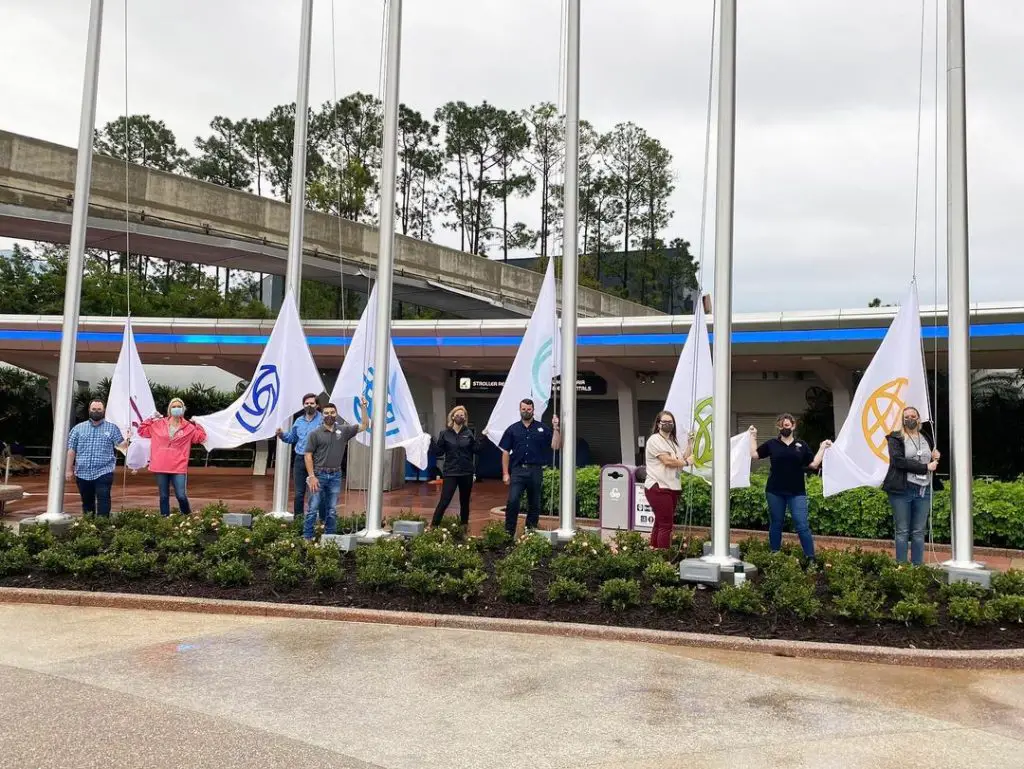 EPCOT Entrance Plaza Raises Flags and Debuts New Music Loop