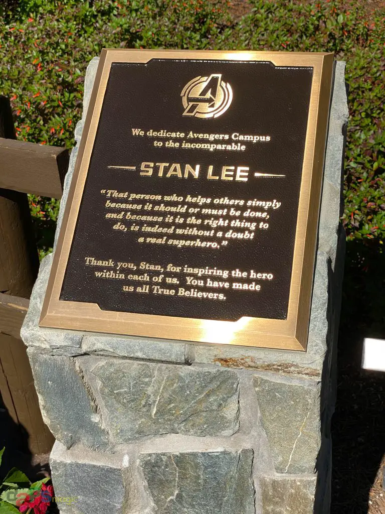 New Plaque Installed at Avengers Campus Honoring Stan Lee's Legacy