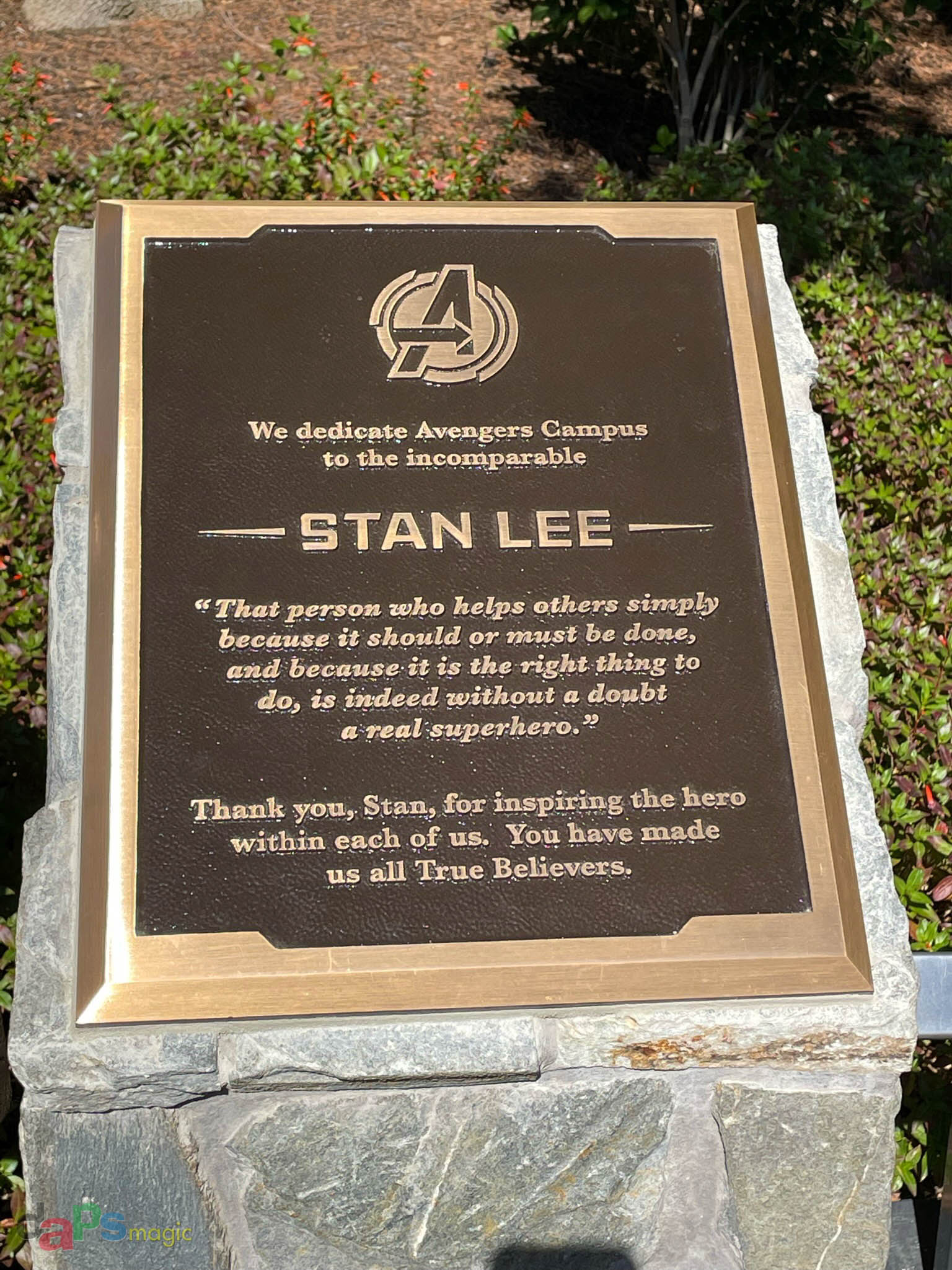 New Plaque Installed at Avengers Campus Honoring Stan Lee's Legacy