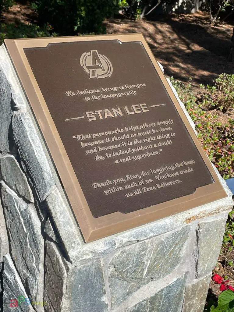 New Plaque Installed at Avengers Campus Honoring Stan Lee's Legacy
