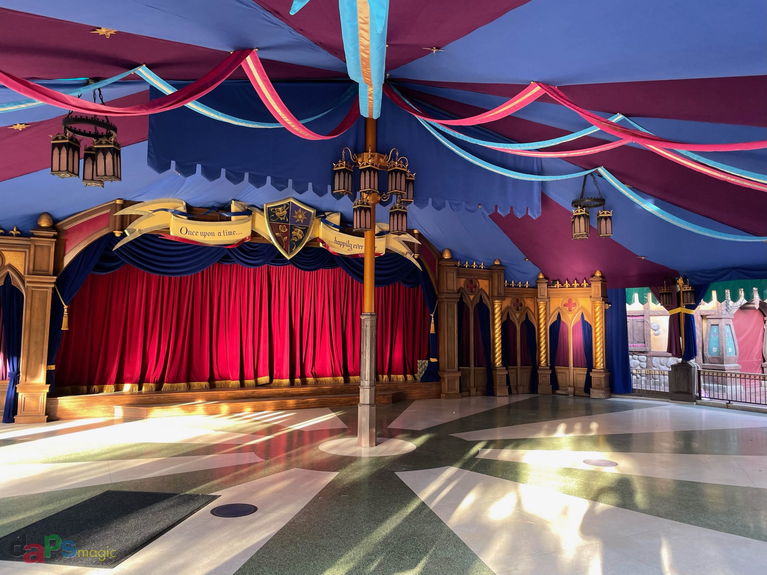 Scrims Come Down From Around Royal Theatre at Disneyland