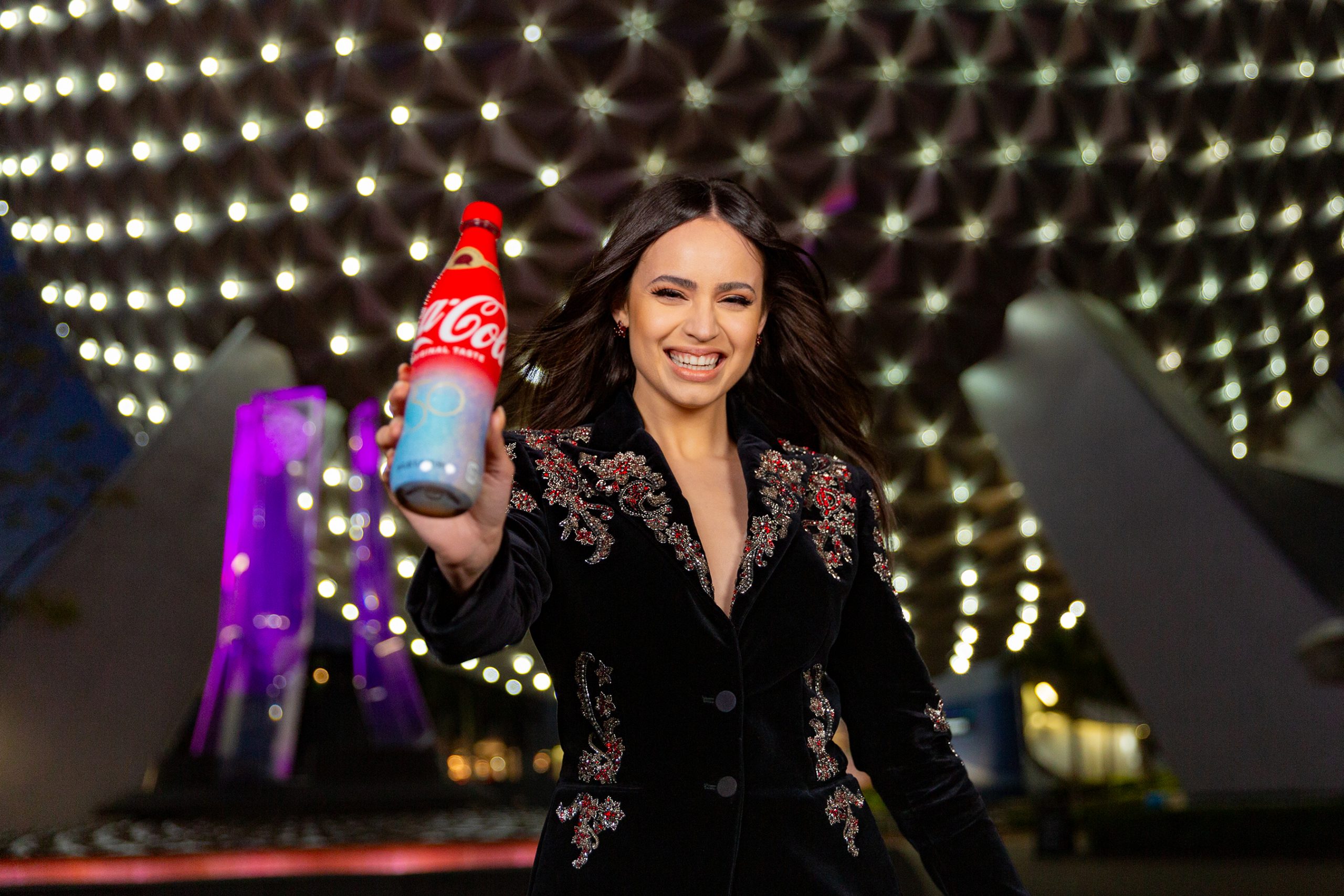 Sofia Carson Helps Unveil Walt Disney World 50th Anniversary Coca-Cola ...