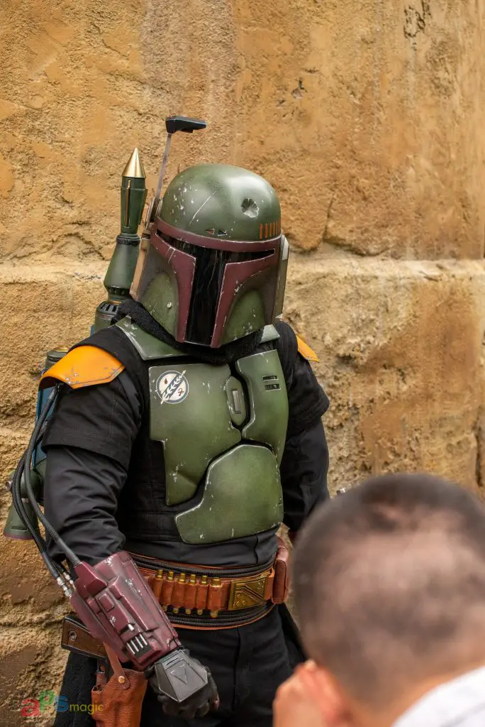 Boba Fett and Fennec Shand Arrive at Star Wars: Galaxy's Edge at Disneyland