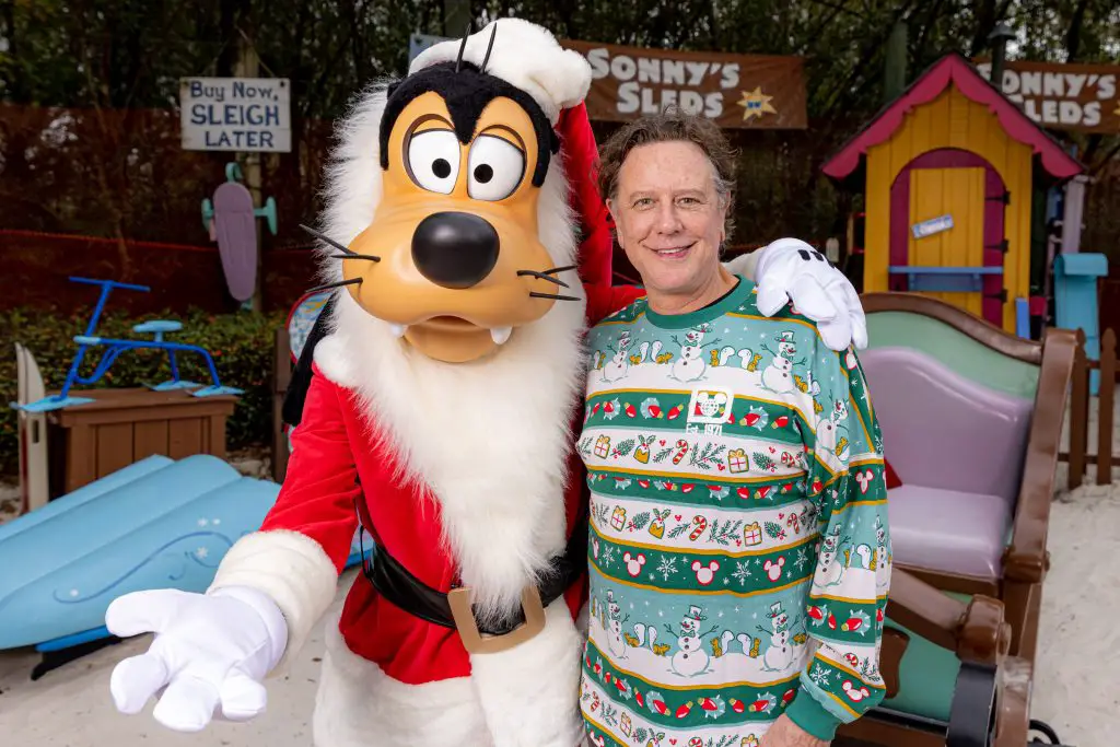 Actor Judge Reinhold Visits Santa Goofy at Walt Disney World Resort
