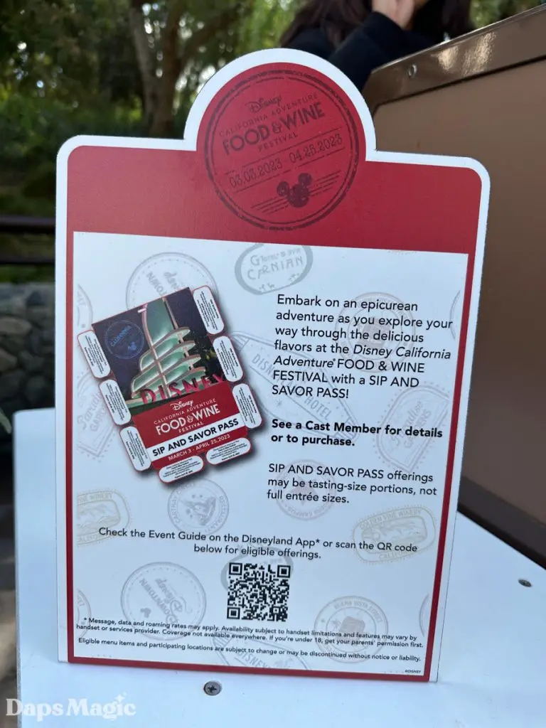 Sip and Savor Pass for the Disney California Adventure Food & Wine ...