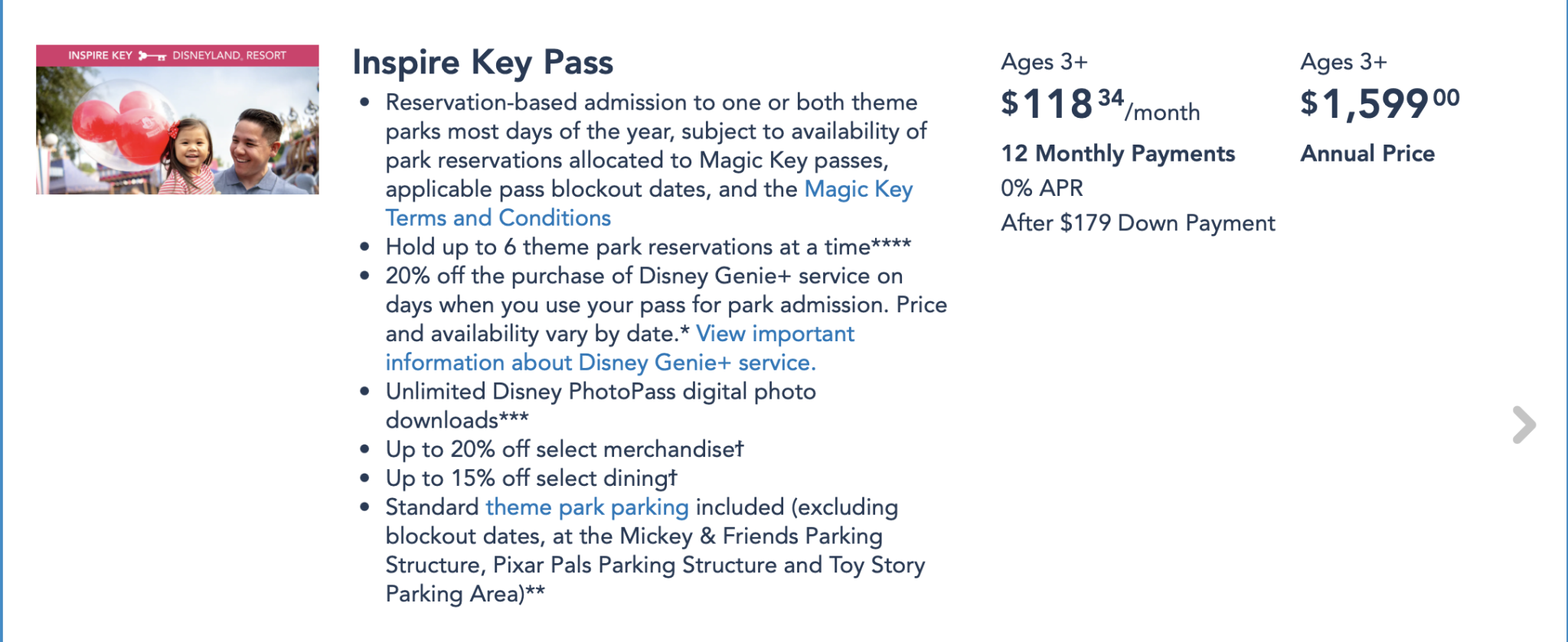 Imagine Key Becomes Third Disneyland Magic Key to Sell Out