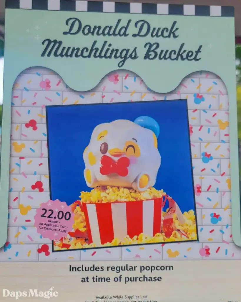 Donald Duck Munchlings Popcorn Bucket Arrives at Disneyland