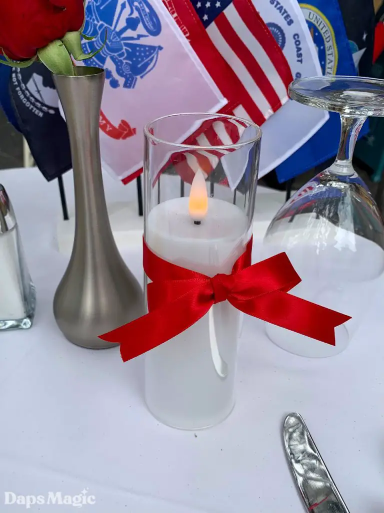 Tribute Tables Set for Fallen Soldiers at Disneyland for Memorial Day