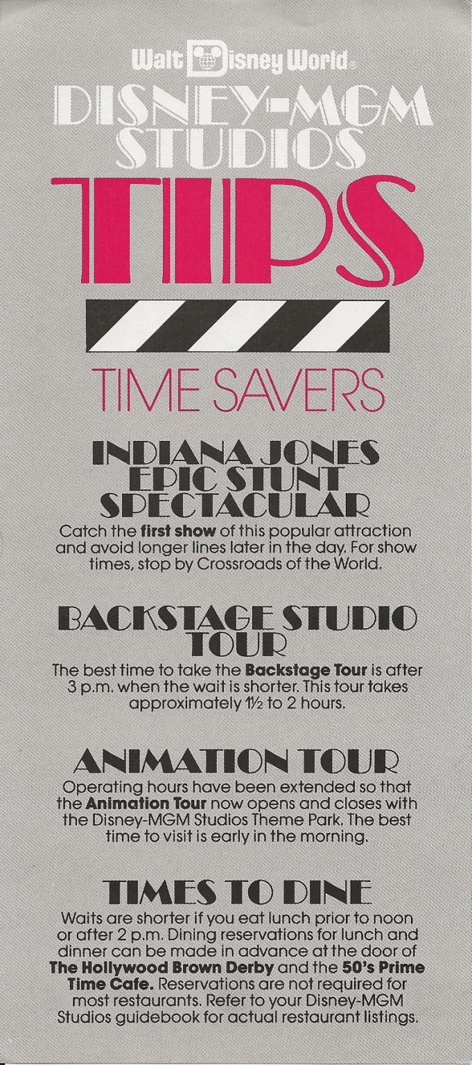 A Lost Experience: The Original 1989 Disney-MGM Backstage Studio Tour
