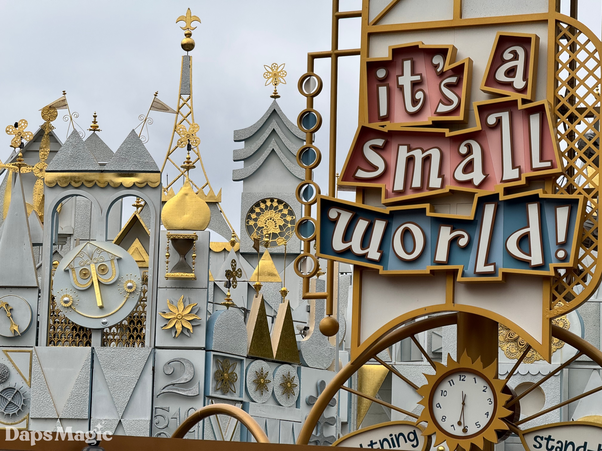 Clock Face Returns to Facade of 'it's a small world' at Disneyland