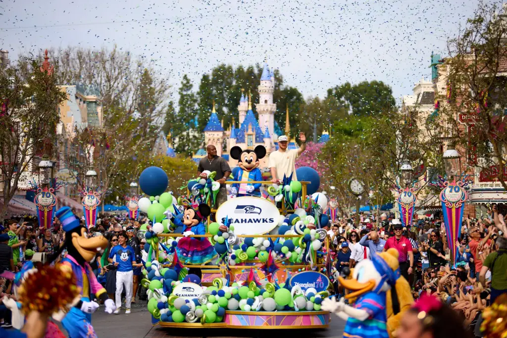 Seattle Seahawks Swoop in on Disneyland for Super Bowl Celebration